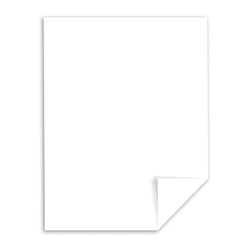 Neenah Exact Vellum Bristol, 8.5" x 11", 67 lb/147 gsm, White, 94 Brightness, 250 Sheets (80211) & Astrobrights/Neenah Bright White Cardstock, 8.5" x 11", 65 lb/176 gsm, White, 75 Sheets (90905-02)