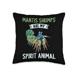 peacock mantis shrimp wildlife cute shrimps byhibl animal protectionc cute peacock mantis shrimp throw pillow, 16x16, multicolor