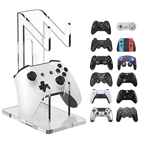 Linkidea Dual Controller Stand Holder Compatible with PS5 DualSense Edge, Xbox Elite/Core Wireless, Switch Pro Controllers Desk Mounts Gaming Accessories.