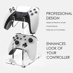 Linkidea Dual Controller Stand Holder Compatible with PS5 DualSense Edge, Xbox Elite/Core Wireless, Switch Pro Controllers Desk Mounts Gaming Accessories.