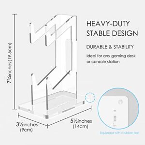 Linkidea Dual Controller Stand Holder Compatible with PS5 DualSense Edge, Xbox Elite/Core Wireless, Switch Pro Controllers Desk Mounts Gaming Accessories.