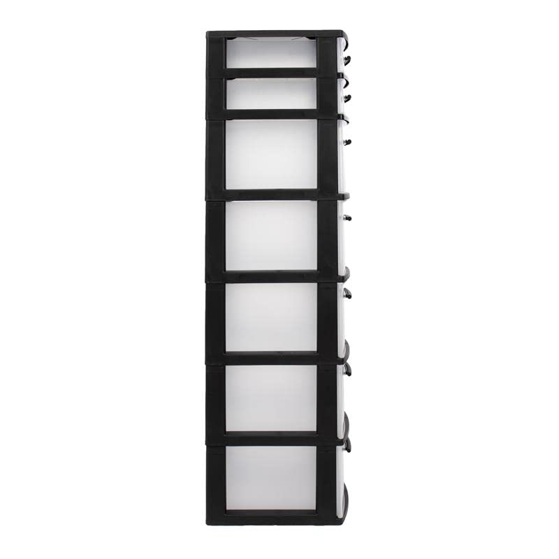 MQ Eclypse 7-Drawer Plastic Storage Unit in Black