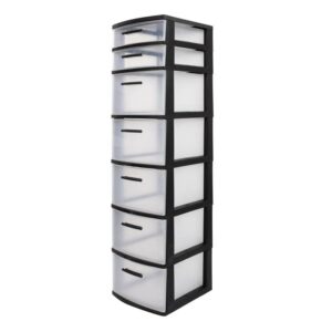 MQ Eclypse 7-Drawer Plastic Storage Unit in Black