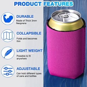 60 Packs Blank Can Cooler Sleeves Sublimation Soda Can Covers Neoprene Can Sleeve Beer Drink Sleeve Drink Insulator Sleeve Beer Can Coolers for Weddings Party Beverages HTV Projects, 12 Colors