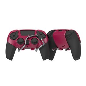 exknight leverback fps mechanical paddles attachment, back buttons gaming paddles for ps5 controller (red)