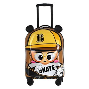 ginzatravel children's fashion suitcase 18 inch children's fun series no. 4 (twin series) (sunshine boy, 18")