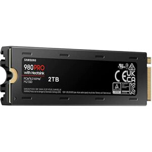 SAMSUNG MZ-V8P2T0CW 980 PRO with Heatsink PCIe 4.0 NVMe SSD 2TB for PC/PS5 - (2-Pack)