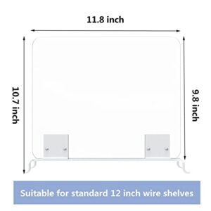 BTSD-home 6 Pack Acrylic Wire Shelf Dividers for Closet Organization Clear Shelf Dividers for Wire Shelves in Bedroom, Kitchen and Office