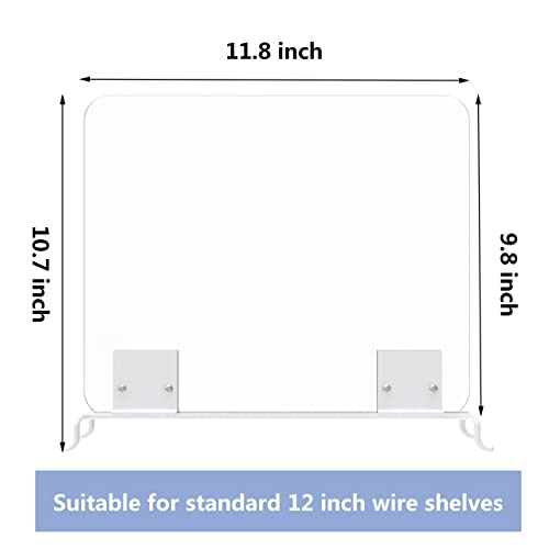 BTSD-home 6 Pack Acrylic Wire Shelf Dividers for Closet Organization Clear Shelf Dividers for Wire Shelves in Bedroom, Kitchen and Office