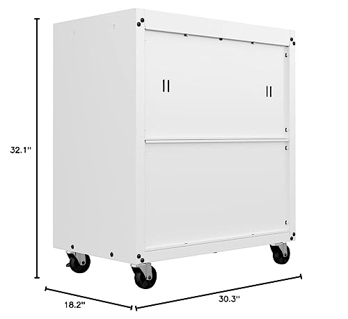 Manhattan Comfort Fortress Storage Units, White