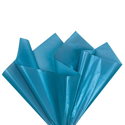 RUSPEPA Gift Wrapping Tissue Paper - Metallic Silver Blue Tissue Paper for Gift Wrap, Art Crafts, DIY, Pack Bags, Birthday, Wedding and More - 19.5 x 27.5 inches - 25 Sheets