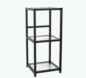 cambria studio 3b mercer 3 tier tower shelving unit for storage black 13.11" l x 13.11" w x 29.53" h