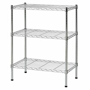 32" 3tier wire shelving rack household storage adjustable metal shelf organizer brandmagaz storagerack closet organizers and storage organization and storage storage shelves closet storage book shelf