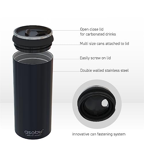 Asobu Multi Can Cooler Insulated Sleeve fits for Slim and Standard 12 Oz and 16 Oz Hard Seltzer, Soda, Beer or Energy Drinks and all standard size Beer Bottles(Silver)