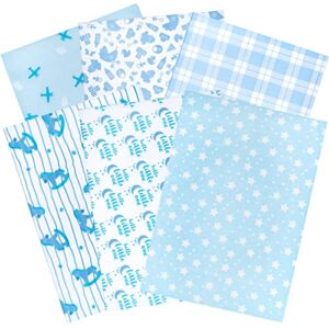 ruspepa wrapping tissue paper - blue baby boy design tissue paper bulk for gift wrap, art crafts, diy, pack bags, birthday, baby shower and more - 13.7 x 19.6 inches - 90 sheets