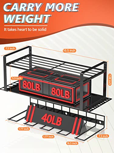 Power Tool Organizer-Drill Holder Wall Mount,3 Layers Power Tool Storage Rack with 22 holes Screwdriver Holder,Heavy Duty Metal Power Tool Holder for Garage Organization