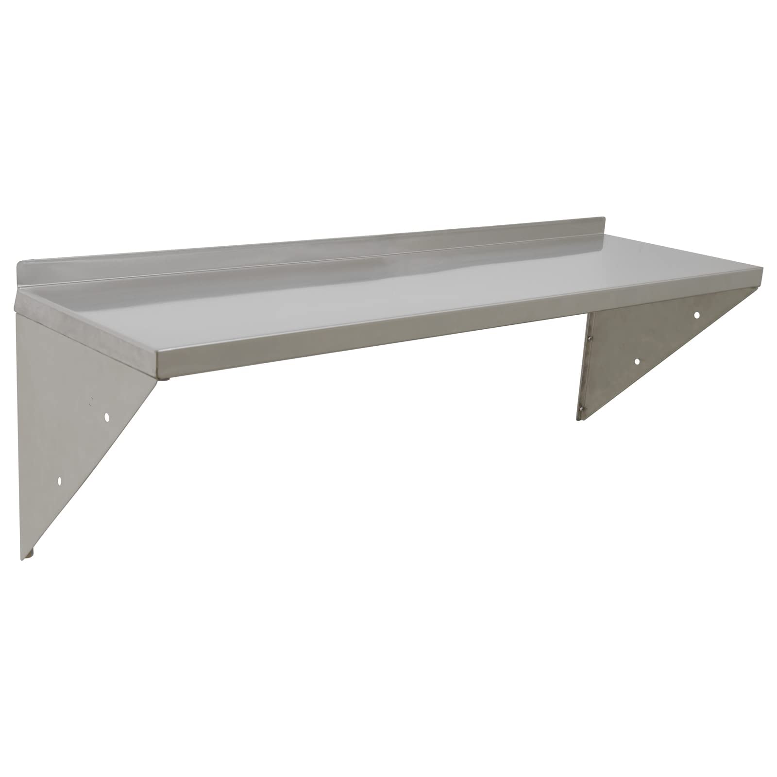 TAIMIKO Stainless Steel Wall Shelf, Commercial Kitchen Shelves with with 5 Hooks (39.37" x 11.81")