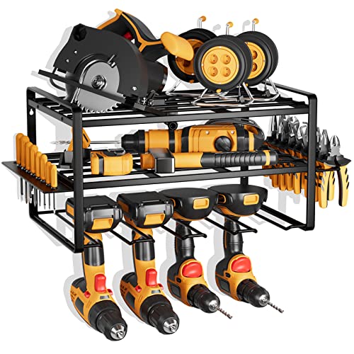 JANE EYRE Power Tool Organizer - Tool Organizer Holder Wall Mount Power Tool Storage Drill Rack.