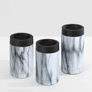 Can cooler, Stainless Steel, Set of 3, fits all 12oz/16oz Cans and Bottles, holds cold for hours. Double-wall vacuum insulation, delicate, Water Transfer Printing Surface: Marbled