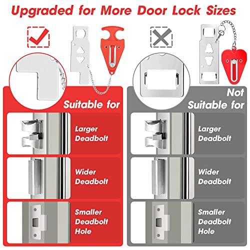 AceMining 2Pack Upgrade Portable Door Lock Home Security Door Locker Travel Lockdown Locks for Additional Safety and Privacy Perfect for Traveling Hotel Home Apartment College