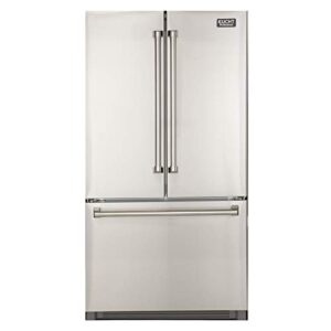 kucht k748fds-m french door refrigerator, silver