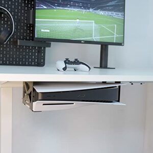 Monzlteck Under Desk Holder for PS5,Stealth Mount Compaitble with Playstation 5 Disc & Digital Edition Console