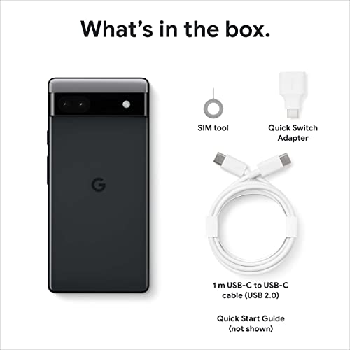 Google Pixel 6a - 5G Android Phone - Unlocked Smartphone with 12 Megapixel Camera and 24-Hour Battery - Charcoal