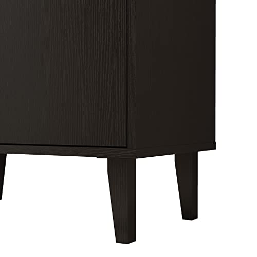 Panana 2 Door Kitchen Buffet Storage Cabinet Accent Console Table for Kitchen Dining Living Room Hallway Office (Black)