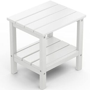 kingyes double side table, adirondack end table- white