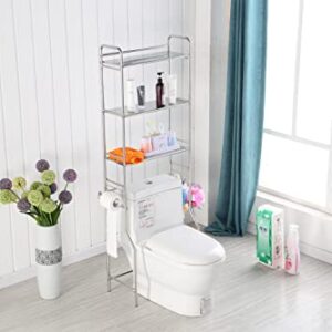 susunnus Over The Toilet Storage 3 Tier,Over The Toilet Shelf,Over Toilet Bathroom Organizer,Over Toilet Shelf,Stainless Steel,Over Washer and Dryer Shelves,Bathroom Shelves Over Toilet