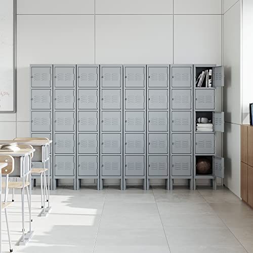 STANI Metal Locker, Metal Lockers for Employees with Lock, Storage Locker with Lock, Storage Locker Cabinet for Home, Tall Steel Storage Locker for Gym, School, Office