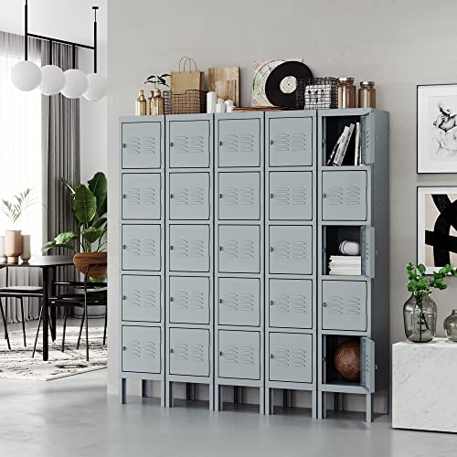 STANI Metal Locker, Metal Lockers for Employees with Lock, Storage Locker with Lock, Storage Locker Cabinet for Home, Tall Steel Storage Locker for Gym, School, Office