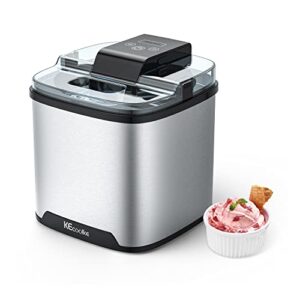 kecoolke ice cream maker, teacher appreciation gifts electric ice cream machine countertop fruit soft serve homemade large capacity 2 quart frozen yogurt sorbet gelato