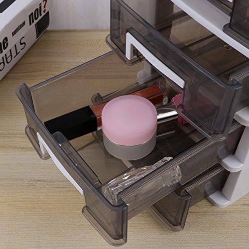 DECHOUS Plastic Storage Drawer, plastic drawer Four- layer Storage Cabinet Plastic Drawer, Portable Storage Rack plastic desktop drawers Organizer