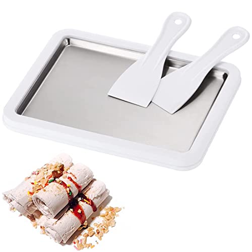 AngelReally Ice Cream Maker Pan and Scraper(Ice Cream Maker Pan)