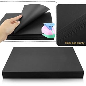 FSWCCK Black Cardstock Paper 8.5 x 11 Inches, 100 Sheets Heavy Cover Card Stock for DIY Crafts Cards Making