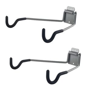 stalwart bike wall mount set of 2 - eva foam padded bicycle hooks - flip-up garage bicycle rack pair with 50lbs capacity each (pack of 1)