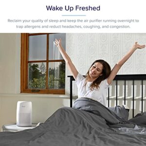 LEVOIT Air Purifiers for Home Large Room, Grey & Air Purifiers for Bedroom Home, HEPA Filter Cleaner, White