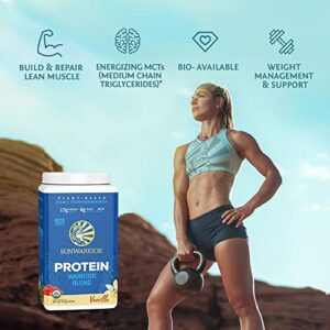 Sunwarrior Vegan Protein Powder with BCAA | Organic Hemp Seed Protein Gluten Free Non-GMO Dairy Free Soy Sugar Free Low Carb Plant Based Protein | Vanilla 17 Servings | Warrior Blend