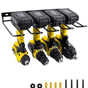 WellMall Power Tool Organizer Holder - Wall Mount Style for Power Tool Drill as Heavy Duty Tool Shelf & Tool Rack with Compact Design, Great as Tool Utility Shelves & Great as Gifts for Him Men