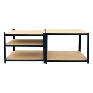 Metal Storage Shelves Adjustable Shelves ,Steel Garage Utility Rack Heavy Duty Display Stand for Home/Office/Garage,Bolt-Free Assembly,5-Tier,175KG Capacity/Per Tier,195cm x 100cm x 50cm