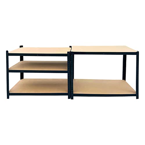 Metal Storage Shelves Adjustable Shelves ,Steel Garage Utility Rack Heavy Duty Display Stand for Home/Office/Garage,Bolt-Free Assembly,5-Tier,175KG Capacity/Per Tier,195cm x 100cm x 50cm