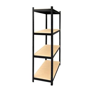 qimu 4-tier storage shelf steel storage rack heavy duty shelving unit,bolt-free assembly adjustable shelves multipurpose shelf warehouse basement kitchen living room pantry,162cm x 80cm x 40cm