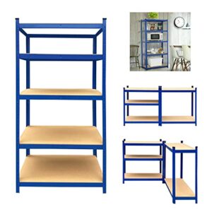 garage shelving units, 5 tier metal shelves for storage, storage shelves kitchen shelves adjustable metal shelving unit utility rack shelves, heavy duty 875kg capacity pantry shelves, 28" x 12" x 58"