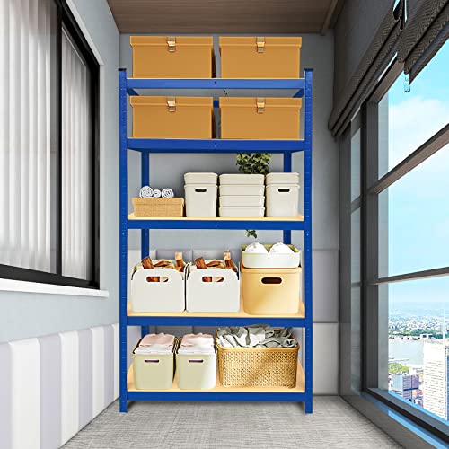 Garage Shelving Units, 5 Tier Metal Shelves for Storage, Storage Shelves Kitchen Shelves Adjustable Metal Shelving Unit Utility Rack Shelves, Heavy Duty 875KG Capacity Pantry Shelves, 28" x 12" x 58"