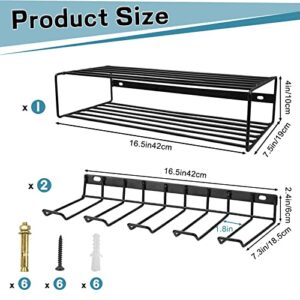 YALINKA Power Tool Storage Rack Holds 8 Drills, Separate Heavy Duty Electric Drill Holder Wall Mount, Utility Organizer Tool Shelf for Garage Home Workshop Shed, Set of 3