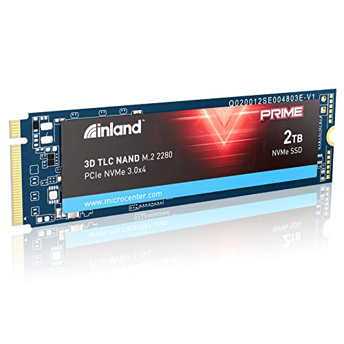 INLAND Prime 2TB NVMe M.2 PCIe Gen3x4 2280 Internal Solid State Drive TLC 3D NAND SSD - Up to 3300 MB/s, 3D NAND, Storage and Memory for Laptop & PC Desktop