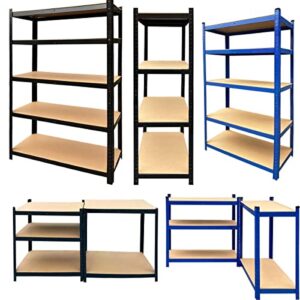 garage storage shelves heavy duty garage shelving, adjustable metal shelves for storage, 5-tier metal heavy duty shelving ,multipurpose storage shelving rack, 78" hx40 wx20 d (black)