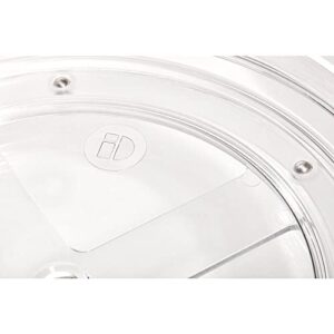 iDesign The Sarah Tanno Collection 9” Lazy Susan Spinning Cosmetic Organizer, Made of Recycled Plastic, Clear