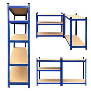 YouseaHome Heavy Duty Wide Size Garage Shelving Storage Shelves, 5-Tier Adjustable Metal Shelving Unit Utility Rack Shelves Multipurpose Shelf, Warehouse Basement,Blue,148H x 70W x 30D